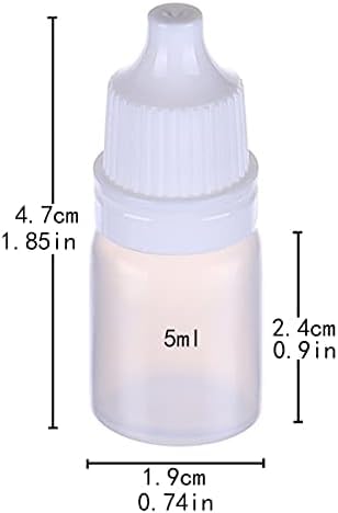 8 PCS Empty Plastic Squeezable Dropper Bottle Portable Empty Squeezable Dropper Bottle Container with Screw Lid Essential Oil Container 5ML (with Funnel)