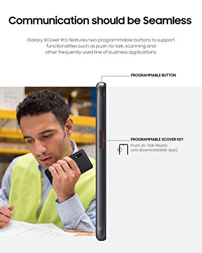 Samsung Galaxy XCover Pro | Rugged (IP68 Rated) Unlocked (Verizon and AT&T) | Dual Sim | 64GB of Storage | SM-G715UZKDXAA, Black