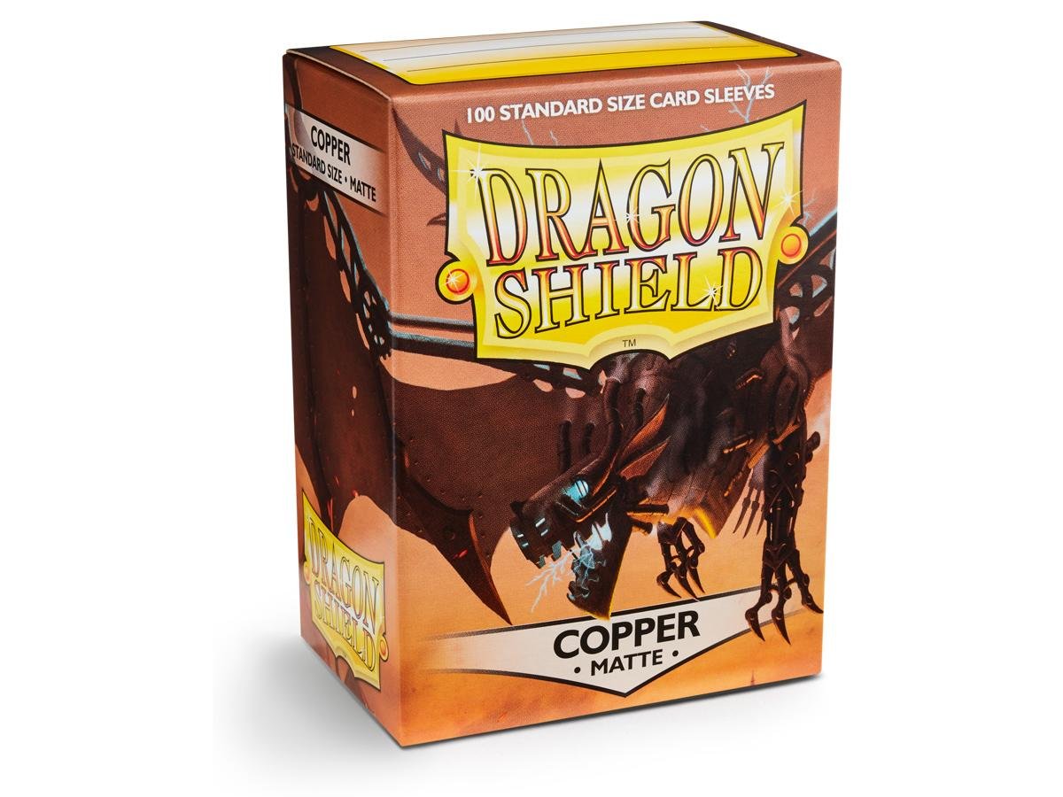 Dragon Shield 100 Count Standard Size Matte Deck Protector Sleeves (Matte Copper)