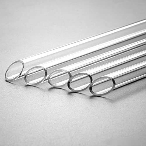 8Pcs Reusable Glass Boba Straws, 14mm Extra Wide Clear Smoothie Straws for Bubble Tea, Eco-friendly Drinking Straws with cleaner brush, Box Pack