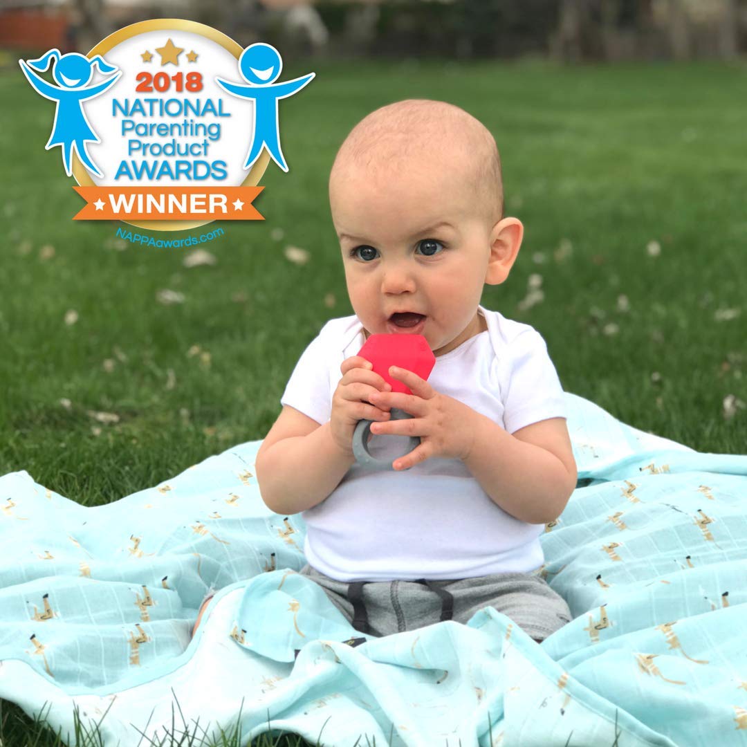 Innobaby TEETHIN' Smart Birthstone Ring TEETHER - August (Peridot)