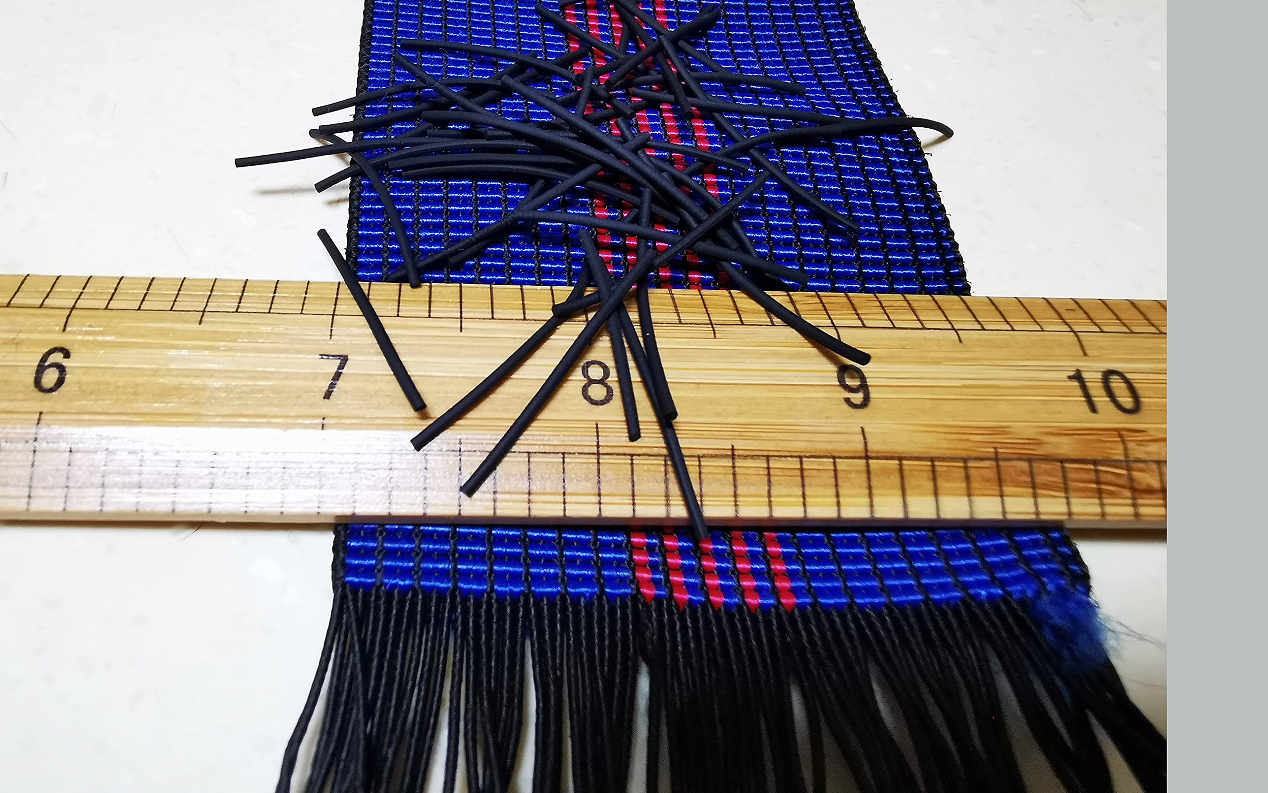 70 Ft Heavy Duty Sofa Elastic Webbing,Contiunous Long Durable Strong Elasticity Dark Blue and Red,2.76" Wide,Upholstery Webbing,Couch Sitting Belt Replacement,Upholstery Materials Elasbelt (70)