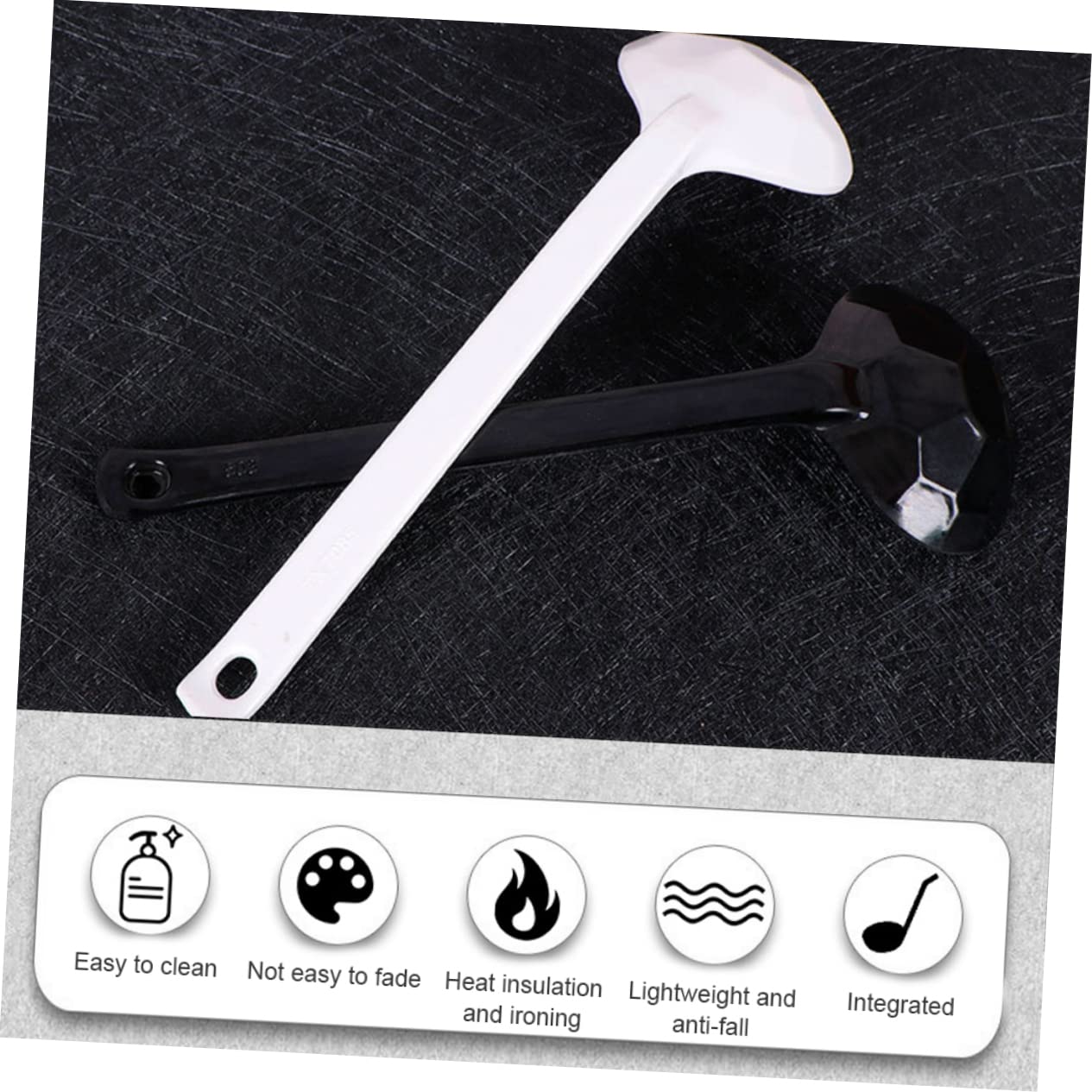 5pcs Hot Pot Seasoning Spoon Ramen Soup Spoons Cooking Spoon Tagliatelle Ramen Spoon Silicone Deep Spoon Miso Spoons Ramen Ladle Spoons Heavy Turtle Shell Melamine