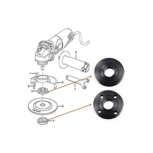 Angle Grinder Wrench Spanner Metal Lock Nut Fits Dewalt Milwaukee Makita 193465-4 Bosch Black & Decker Ryobi 4.5" 5" 5/8-11