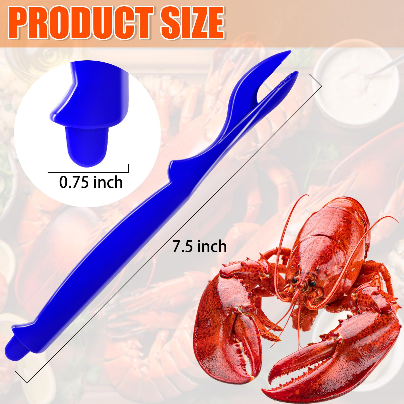 6Pcs Crab Legs Crackers, Crackers Picks Tools Crab Crackers and Tools for Lobster Crab Crayfish, Easy Opener Shellfish Picks Knife, Seafood Tools