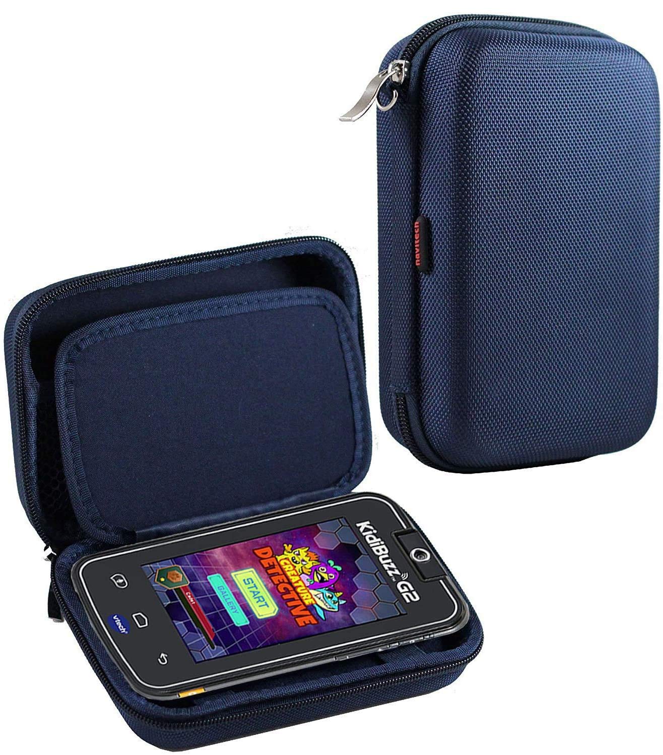 Navitech Dark Blue Premium Travel Hard Carry Case Cover Sleeve Compatible with VTech KidiBuzz G2