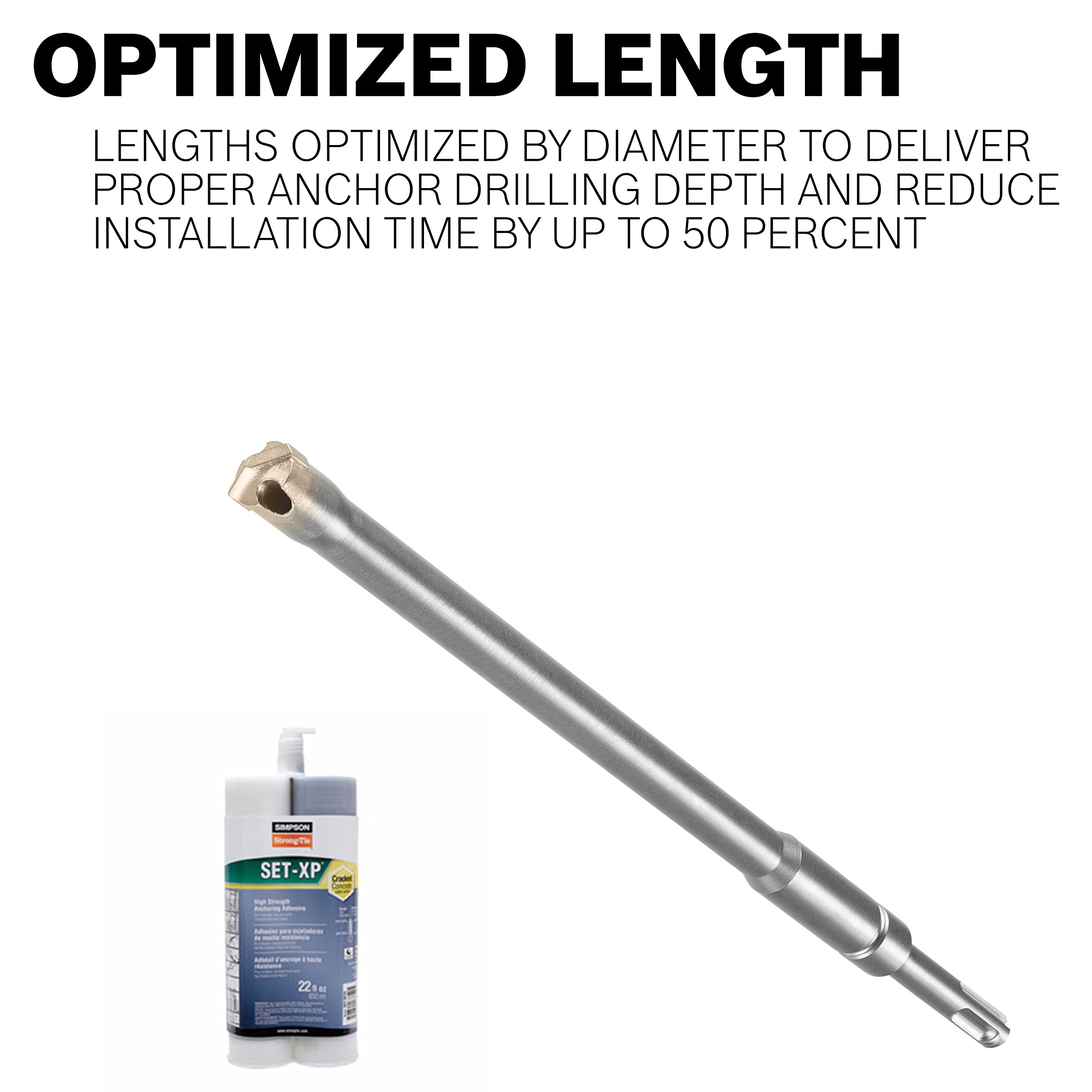 Bosch DXS5060 1-1/8 in. x 8 in. x 17 in. SDS-max® Speed Clean™ Dust Extraction Bit