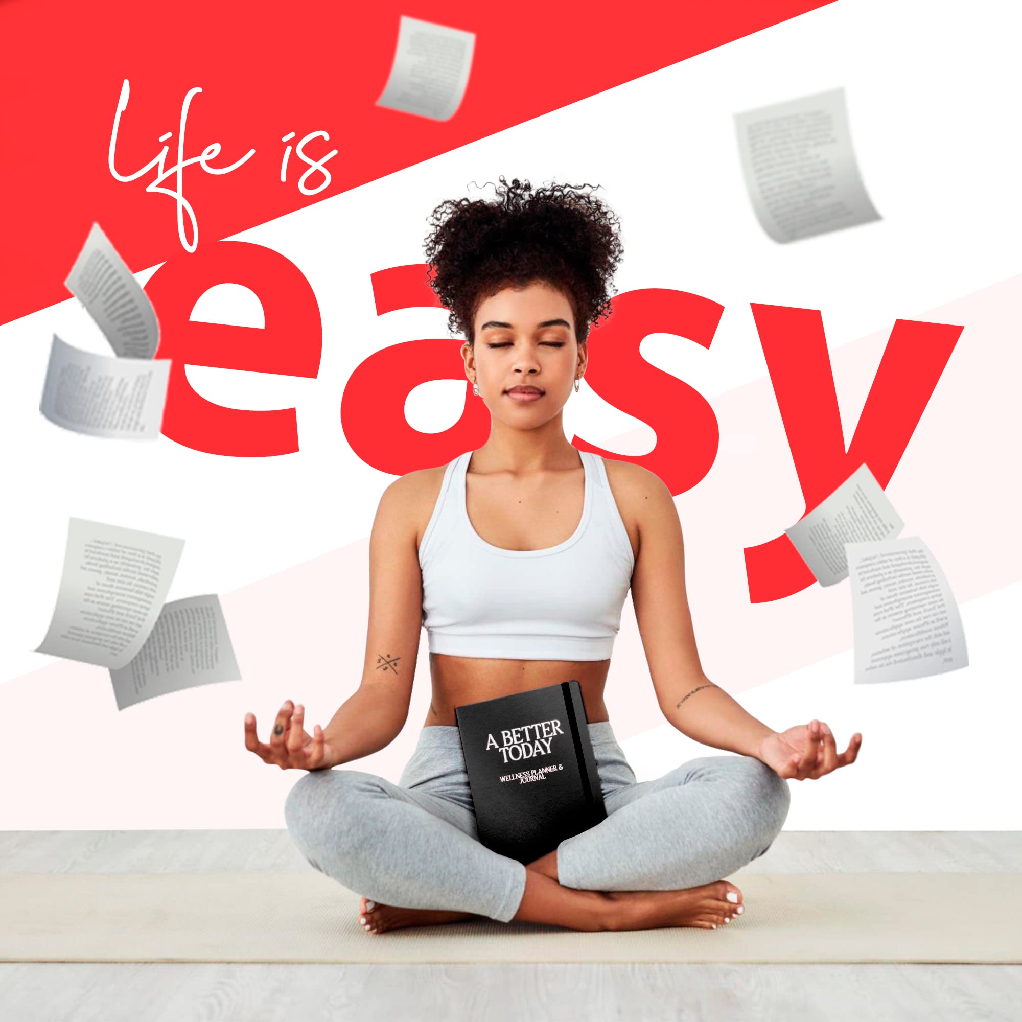 A Better Today Wellness Planner and Journal - Best Weekly and Monthly Calendar for Happiness, Gratitude, and Focus. - Achieve Your Goals to Accomplish Your Better Today - 6 Months Undated (Black)