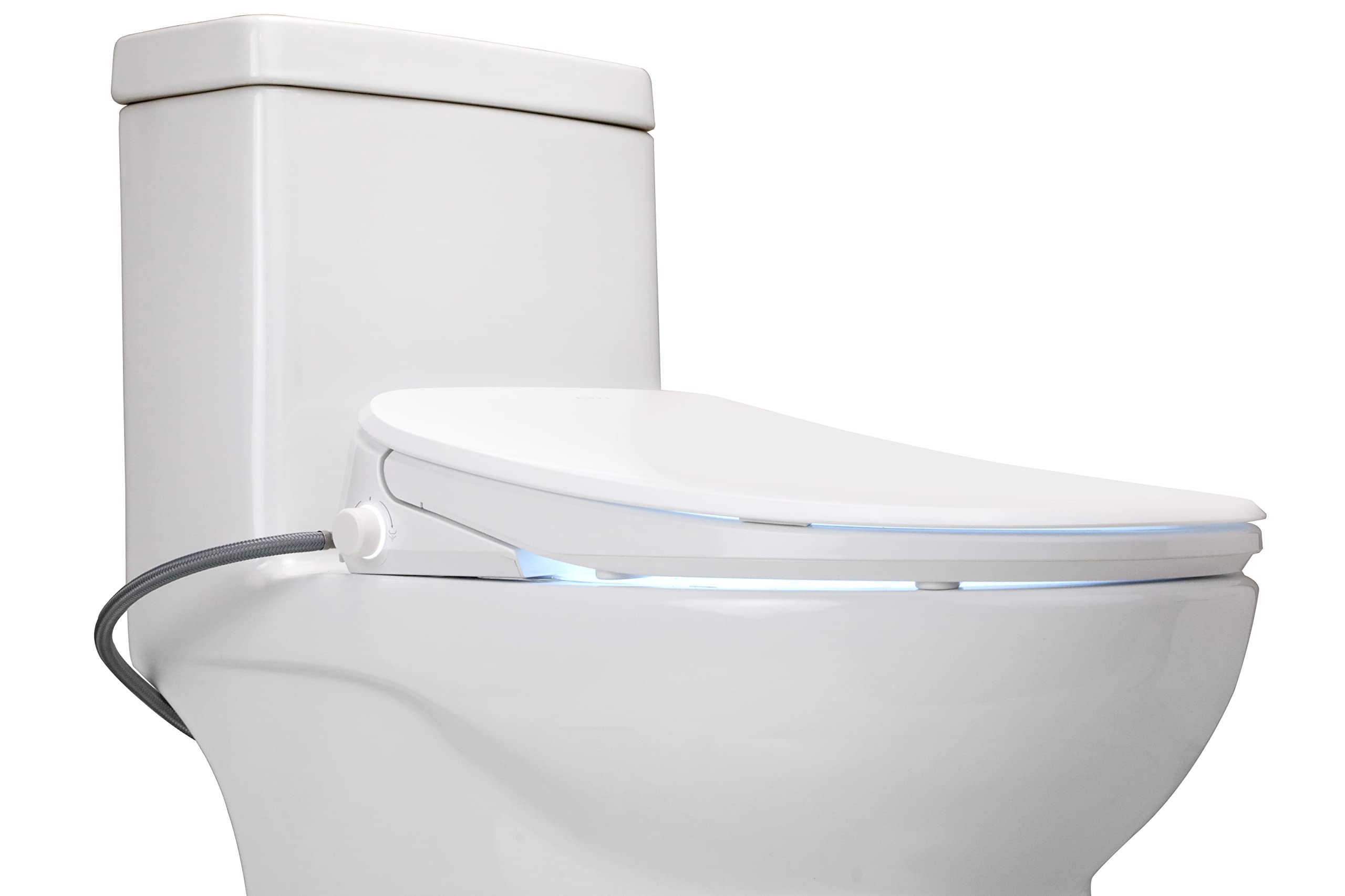 Alpha Bidet JX2 & UX Pearl Bidet Toilet Seats with Endless Warm Water, LED Lights, Wireless Remote, Stainless Steel Nozzles