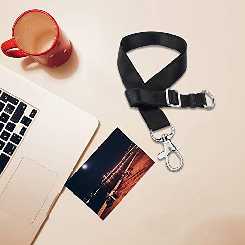SANNIX 120 Pcs Keychain Clip Hooks with D Ring Include 60Pcs Swivel Snap Hooks Lanyard Clip and 60Pcs D Ring for Purse Hardware Sewing Projects (1/2β Inside Width)
