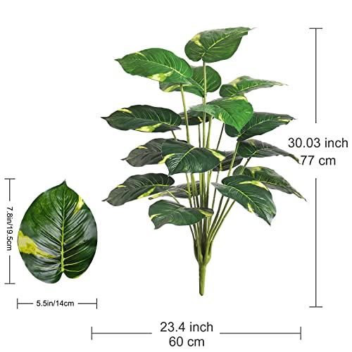 Artificial Trees for Outdoors, 30'' Artificial Green Plants Fake Tree UV Resistant Faux Plants for Indoor Outdoor Home Office Garden Decor(No Vase