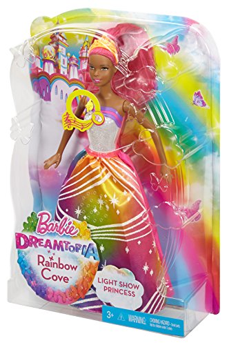 Barbie Rainbow Princess Lights and Sounds African-American Doll
