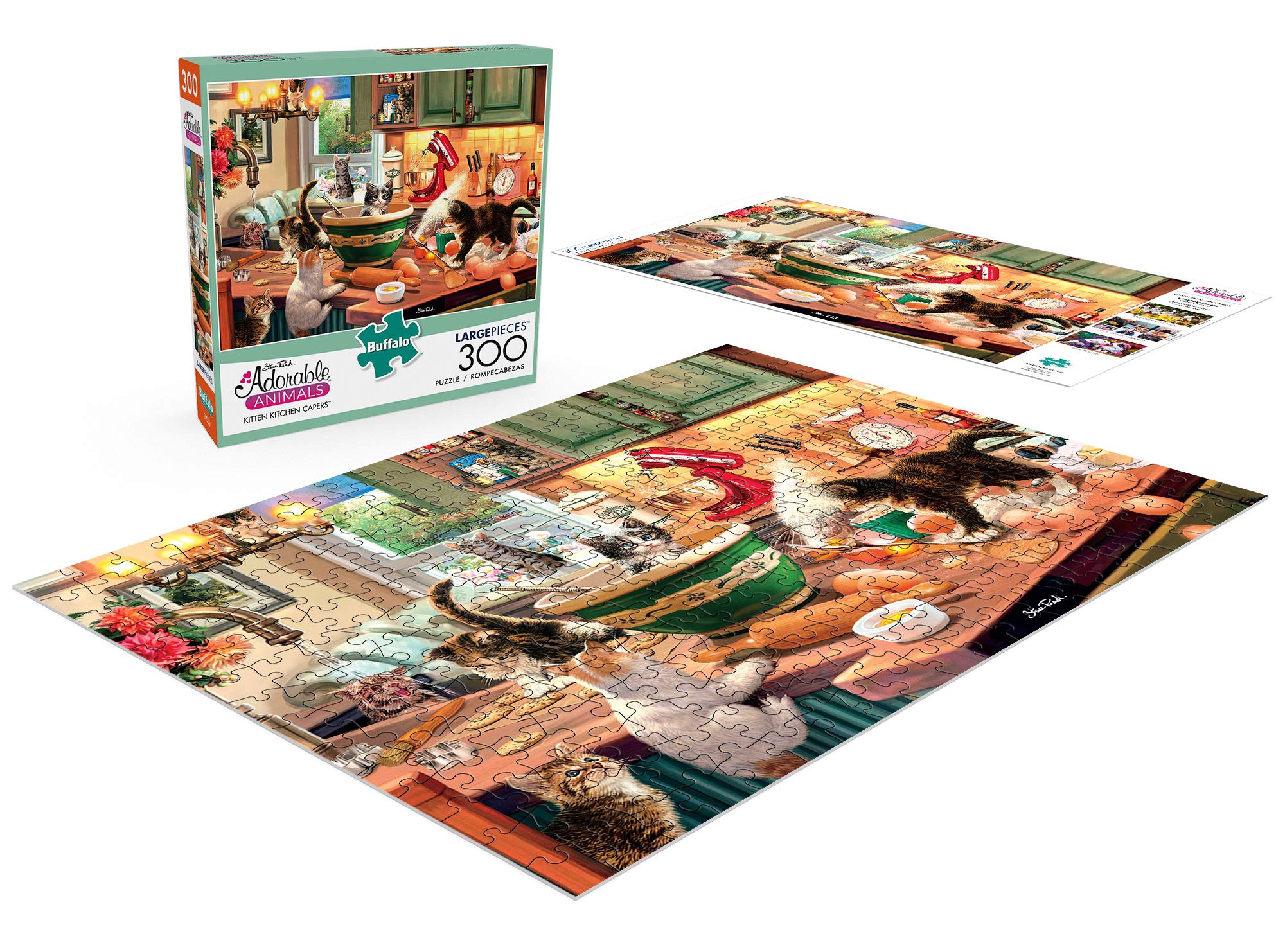 Buffalo Games - Kitten Kitchen Capers - 300 LARGE Piece Jigsaw Puzzle
