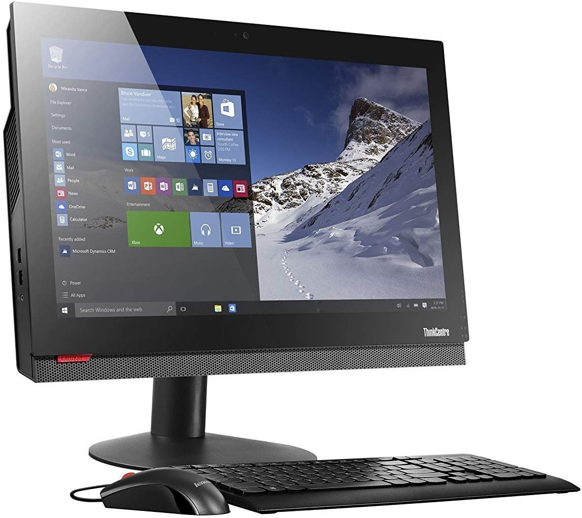Lenovo ThinkCentre M900Z 23 in HD All-in-One Desktop Computer, Intel Quad Core i3-6100-3.7 GHz, 16GB RAM, 256GB SSD HDD, USB 3.0, DisplayPort, RJ-45, Windows 10 Professional (Renewed)