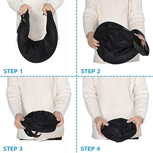 TENRAI Strong Mesh Horizontal Pop Up Laundry Hamper, Easy to Carry Up and Down Stairs. Extra Large Opening Laundry Basket, Easy to Put Clothes in. Use Waterproof and Dustproof Cloth at The Bottom.