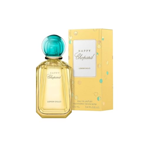 Chopard Happy Lemon Dulci Eau de Parfum Spray For Women - 3.4 Fl Oz - Perfume For Her - Fresh Citrus Scent - Luxury Long Lasting Fragrance with Notes of Ginger, Orange & Cucumber