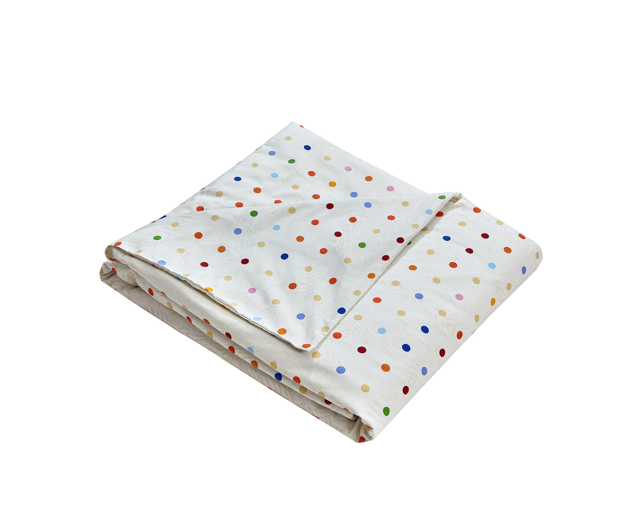MengBoo Duvet Cover Set 3 pcs(1 Duvet Cover+2 Pillowcases) 100% Cotton Sateen Woven Hidden Zipper Closure (Dot, Twin)