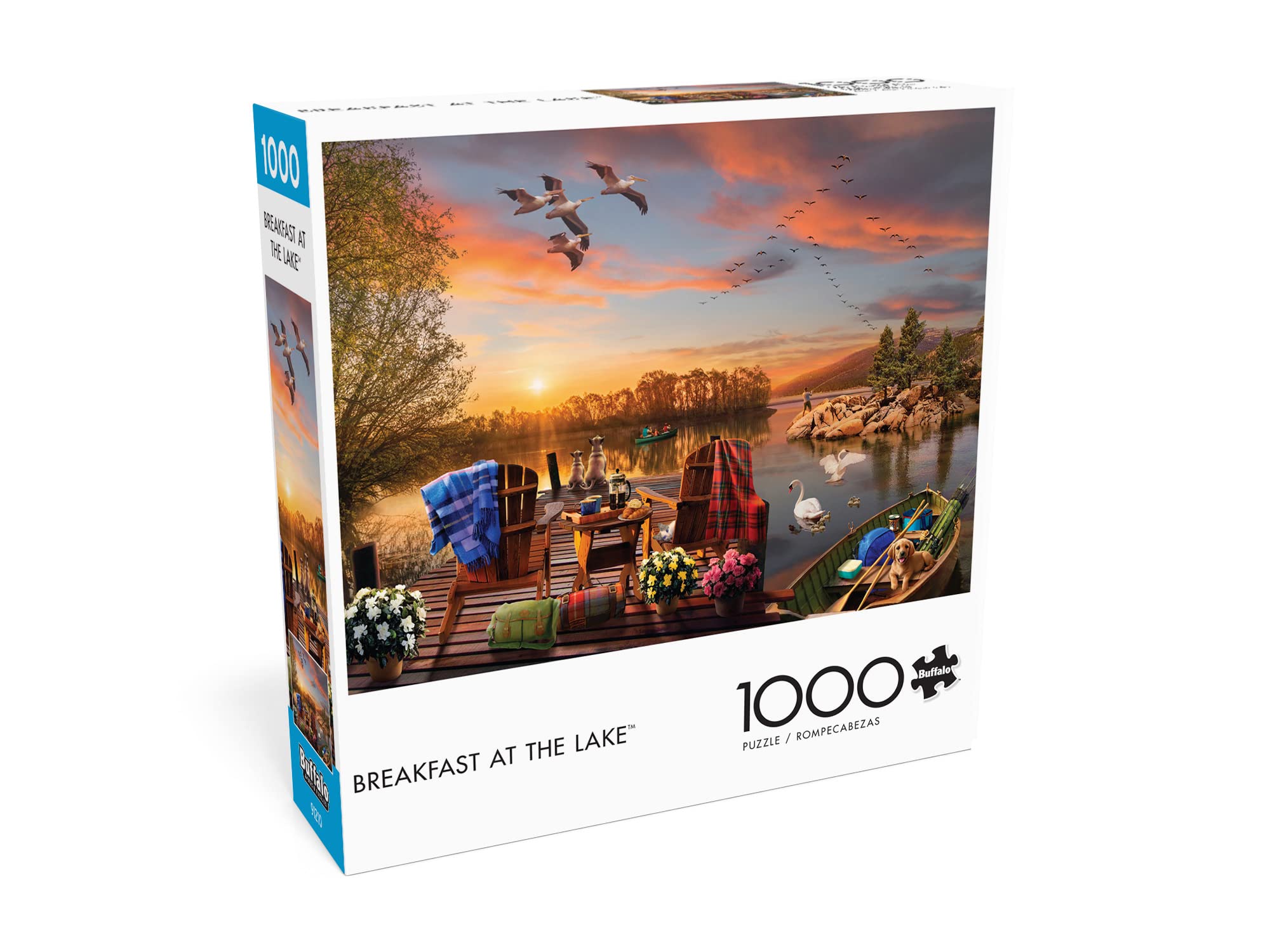Buffalo Games - Andrew Farley -Breakfast at The Lake - 1000 Piece Jigsaw Puzzle for Adults -Challenging Puzzle Perfect for Game Nights - Finished Size is 26.75 x 19.75