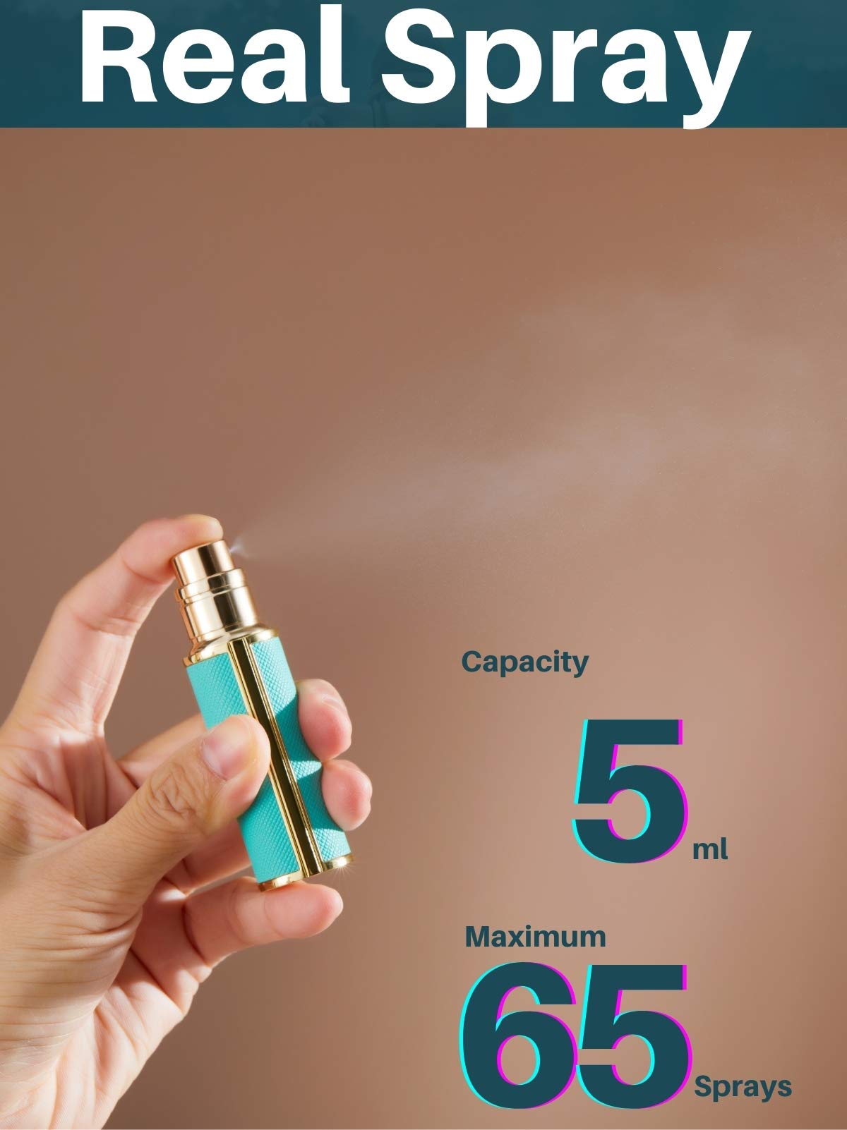 UULANFA Refillable Perfume Bottle Atomizer for Travel,Portable Easy Refillable Perfume Spray Pump Empty Bottle for men and women with Mini Pocket Size 5ml (SU.G-White)