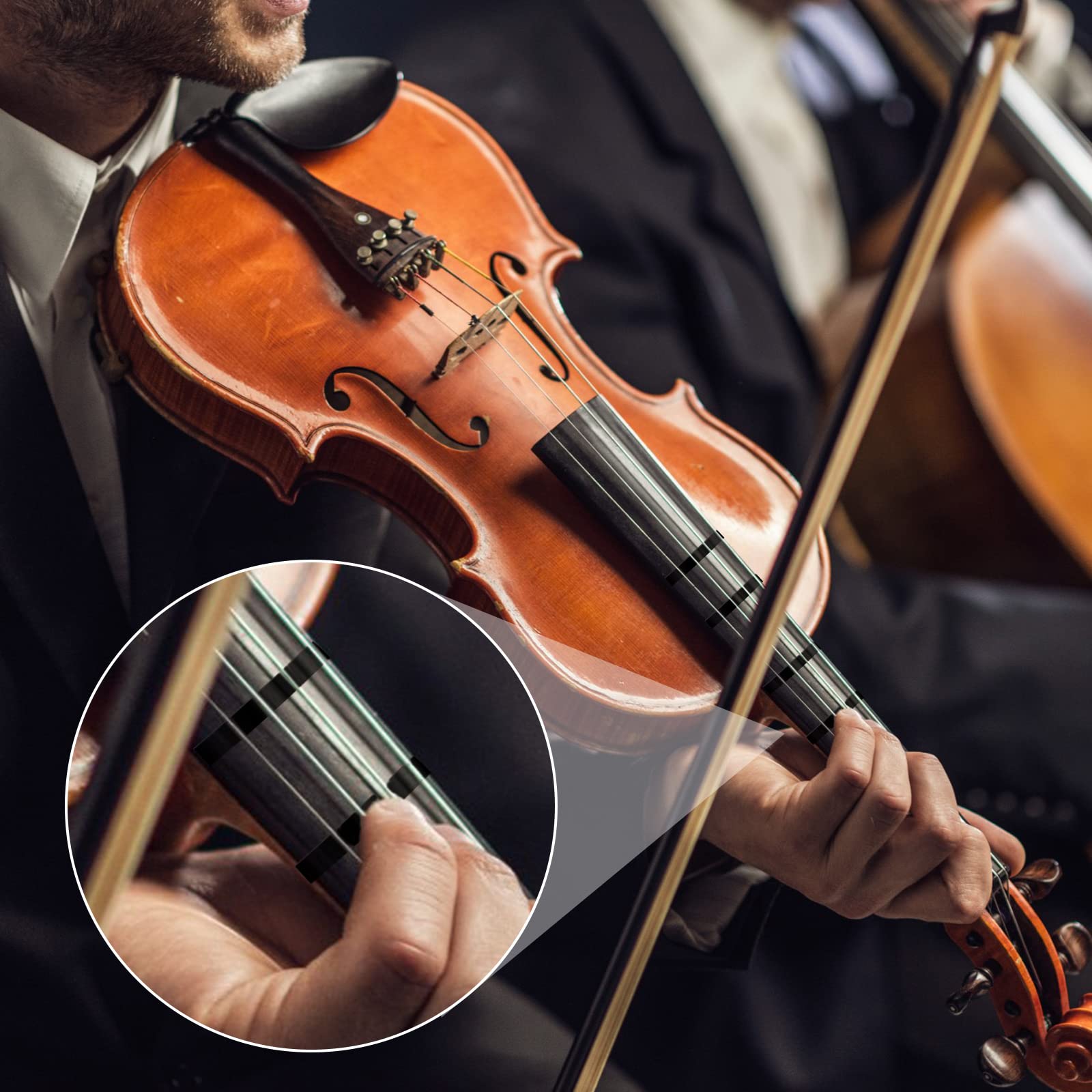 5 Rolls Violin Fingering Tape for Fretboard Note Positions 216 ft Positions Practising Guide for Cellos Colorful Orchestral Instruments Fingering Tape