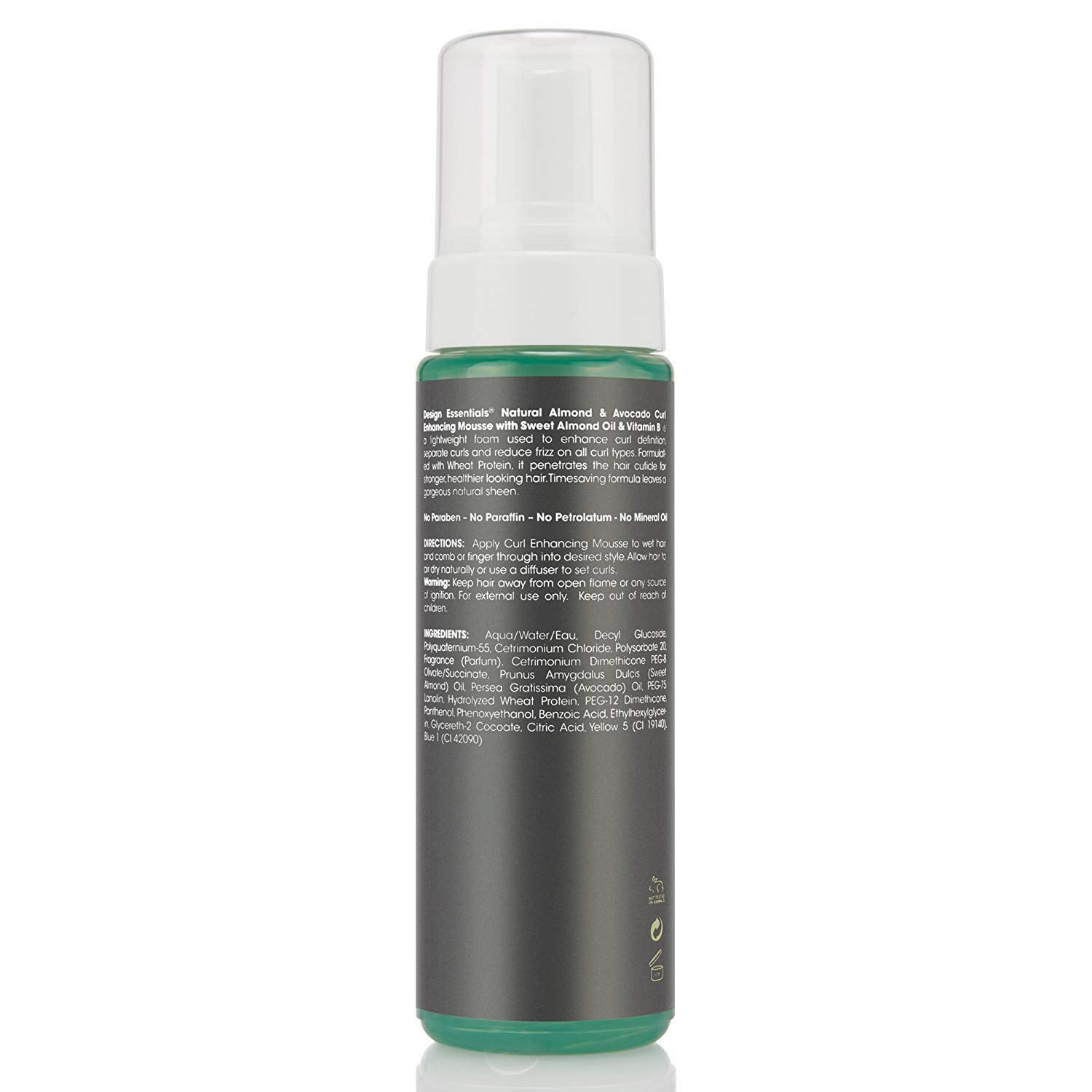 Design Essentials Curl Enhancing Hair Mousse for Curly Hair; Almond and Avocado Collection,7.5 Ounce
