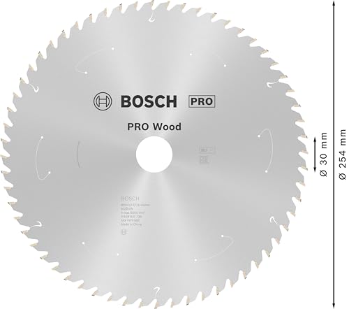 Bosch Professional 2608837736 Blade Standard (for Wood, 254 x 30 x 2.2 mm, 60 Teeth Accessories: Cordless Circular Saw), 254 mm x 30 mm Diameter