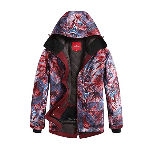 ADVANTURER Men‘s Waterproof Ski Jacket Warm Winter Snow Coat Mountain Outdoor Windbreaker Hooded Snow coat Raincoat