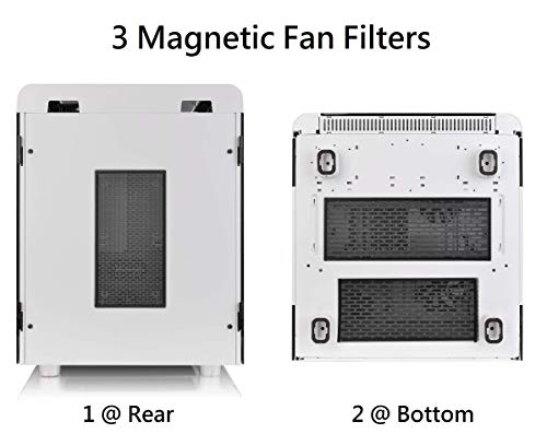 Thermaltake Level 20 HT Snow Edition 4 Tempered Glass Type-C Fully Modular E-ATX Full Tower Computer Chassis with 2 140mm Top Fan Pre-Installed CA-1P6-00F6WN-00
