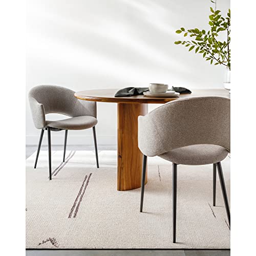 Livabliss x Becki Owens Rivi Moroccan Area Rug , 5'3" x 7', Cream/Charcoal