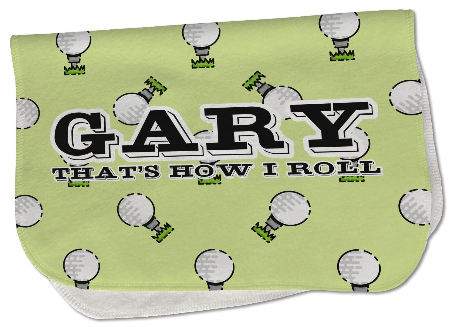 YouCustomizeIt Personalized Golf Burp Cloth - Fleece w/Name or Text