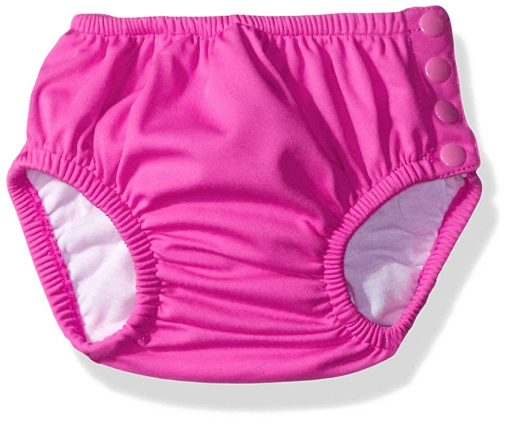 KIKO & MAX Baby Girls' Infant Three-Pack Absorbant Reusable Swim Diaper (Medium)