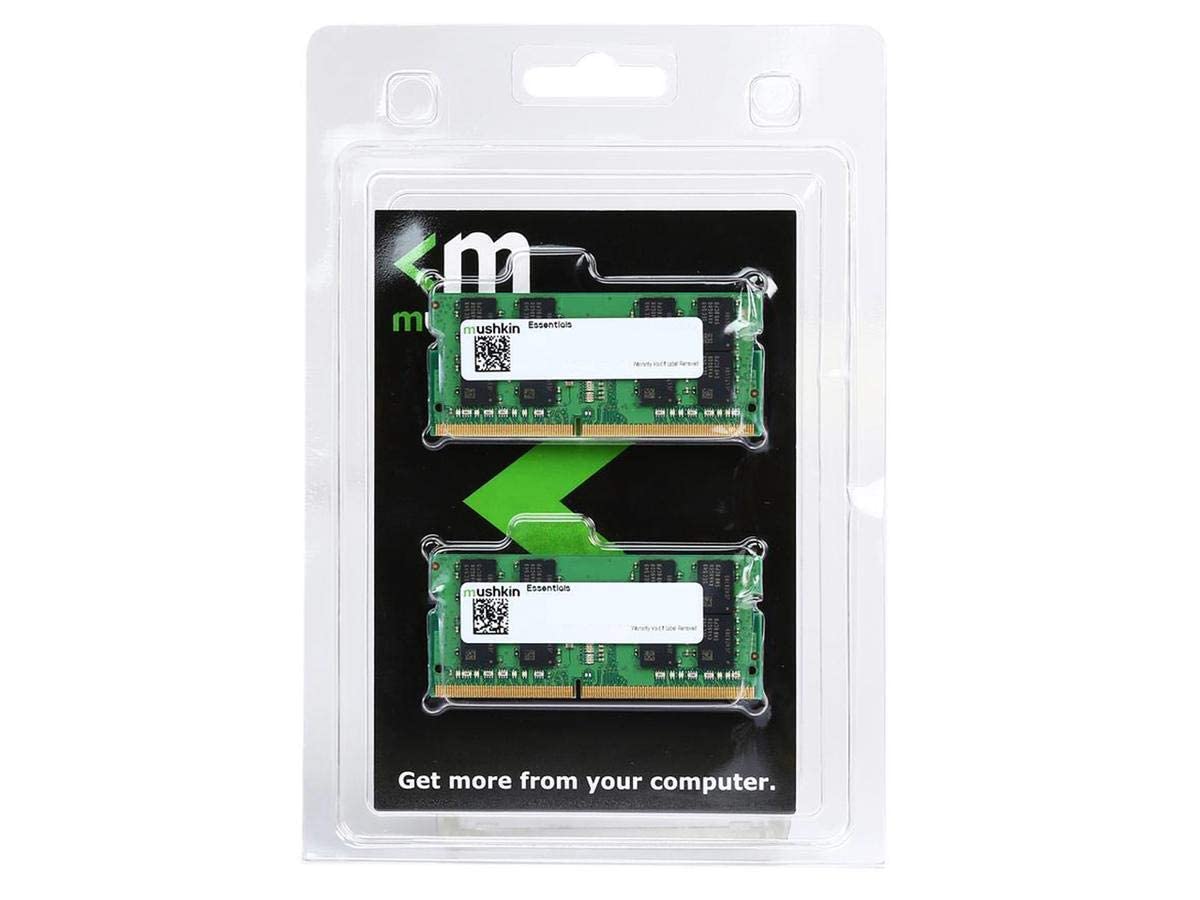 Mushkin Essentials – DDR4 Laptop DRAM – 64GB (2x32GB) SODIMM Memory Kit – 3200MHz (PC4-25600) CL-22 – 260-pin 1.2V Notebook RAM – Dual-Channel – Low-Voltage – (MES4S320NF32GX2)