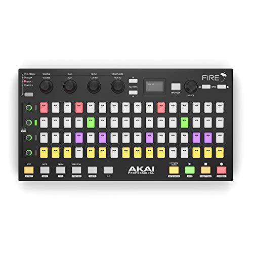 AKAI Professional Fire (Software Bundle) - USB MIDI Controller for FL Studio with RGB Clip / Drum Pad Matrix and FL Studio Fruity Edition Software
