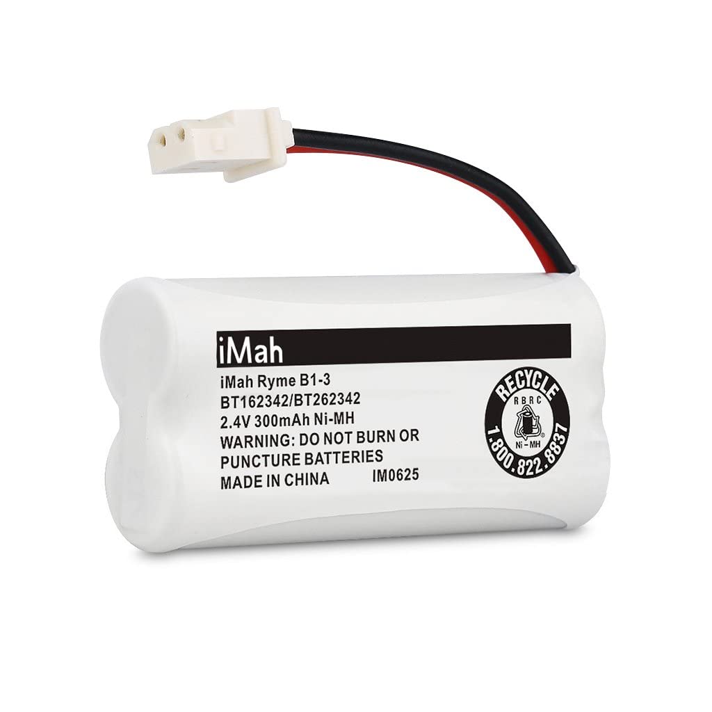iMah BT162342 BT262342 BT183342 BT283342 Cordless Phone Batteries Compatible with VTech CS6114 CS6419 CS6719 AT&T EL5210 EL52300 EL52400 CL81101 CL80111 Handset Telephone, 2-Pack
