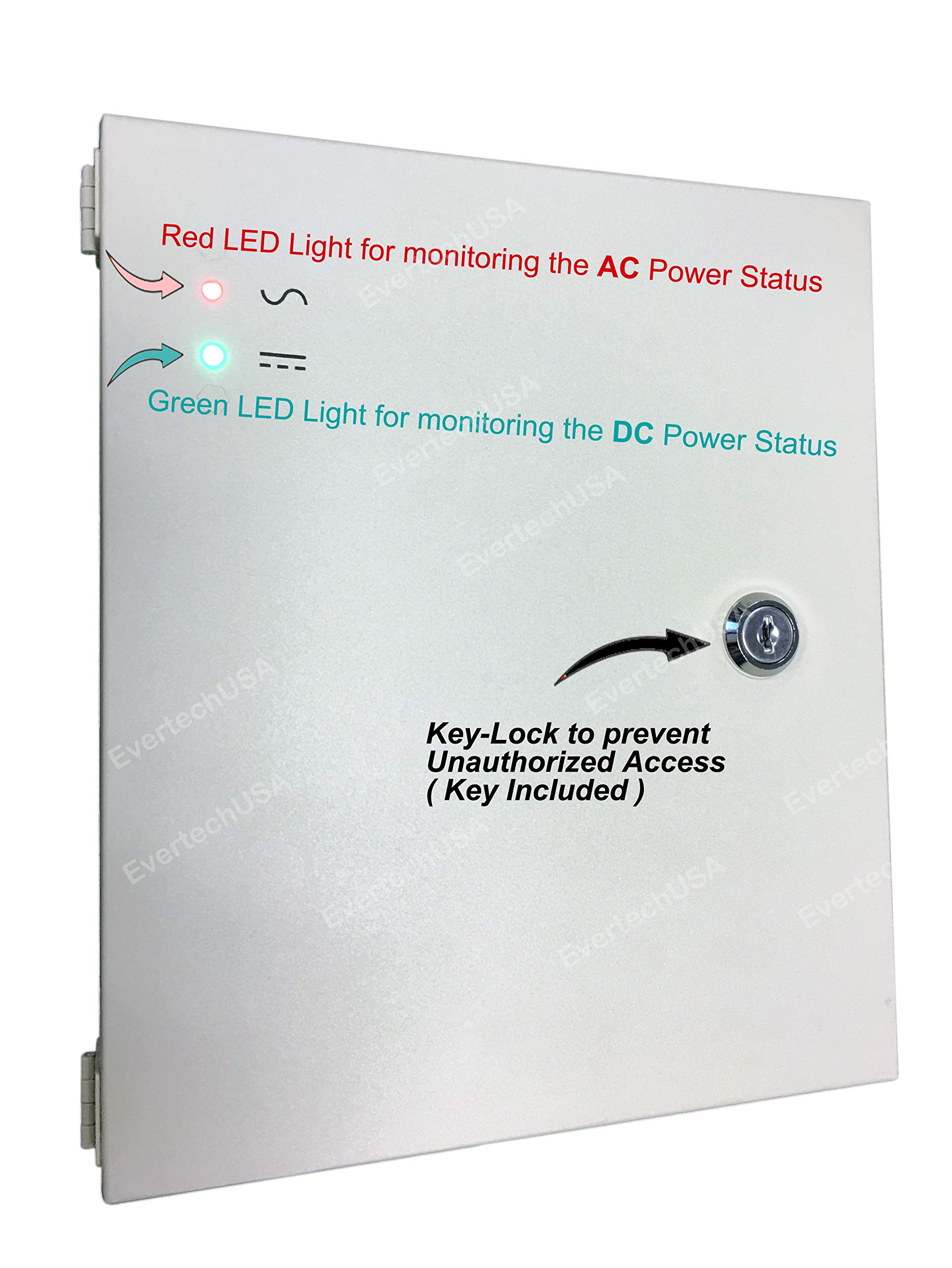 Evertech Power Box 18 Ch Channel 12V DC 10 A Power Supply Distribution Box for CCTV DVR Security Camera LED Lights