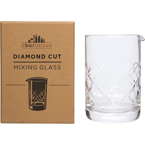 A Bar Above Cocktail kit - Heavyweight Bar Spoons Set of 2 & Mixing Glass (Diamond Cut)