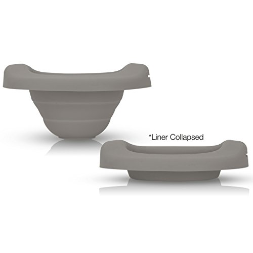 Kalencom Potette Plus Collapsible Reusable Liner for Home Use with The 2-in-1 Potette Plus Potty (Sold Separately) (Gray)
