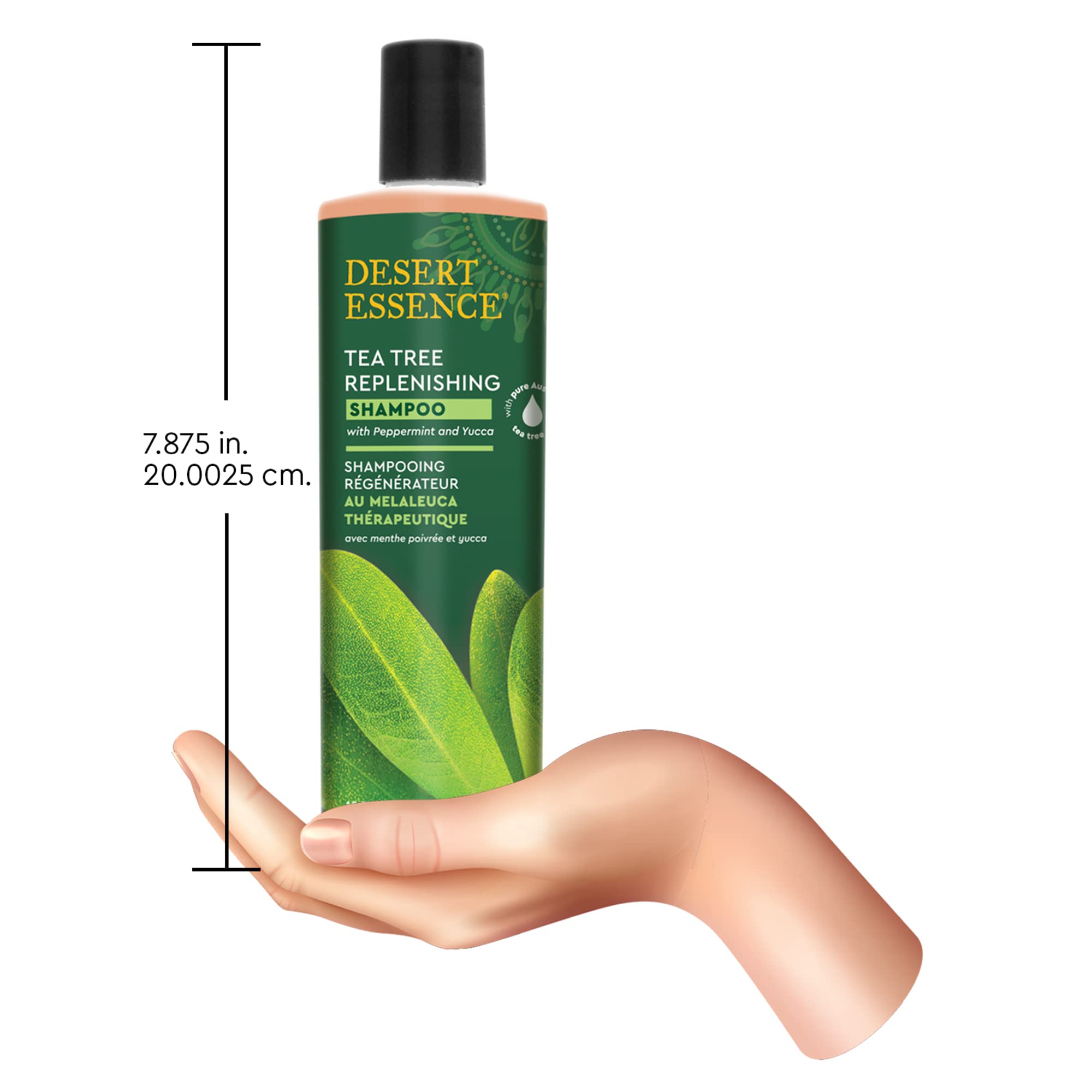 Desert Essence Tea Tree Replenishing Shampoo and Conditioner Bundle - 12.7 Fl Ounce - Therapeutic - Peppermint & Yucca - All Skin Types - Tea Tree Oil - Restore & Nurture Hair