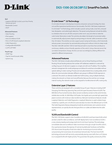 D-Link Systems, Inc. SmartPro Layer 3 Switch (DGS-1500-20)