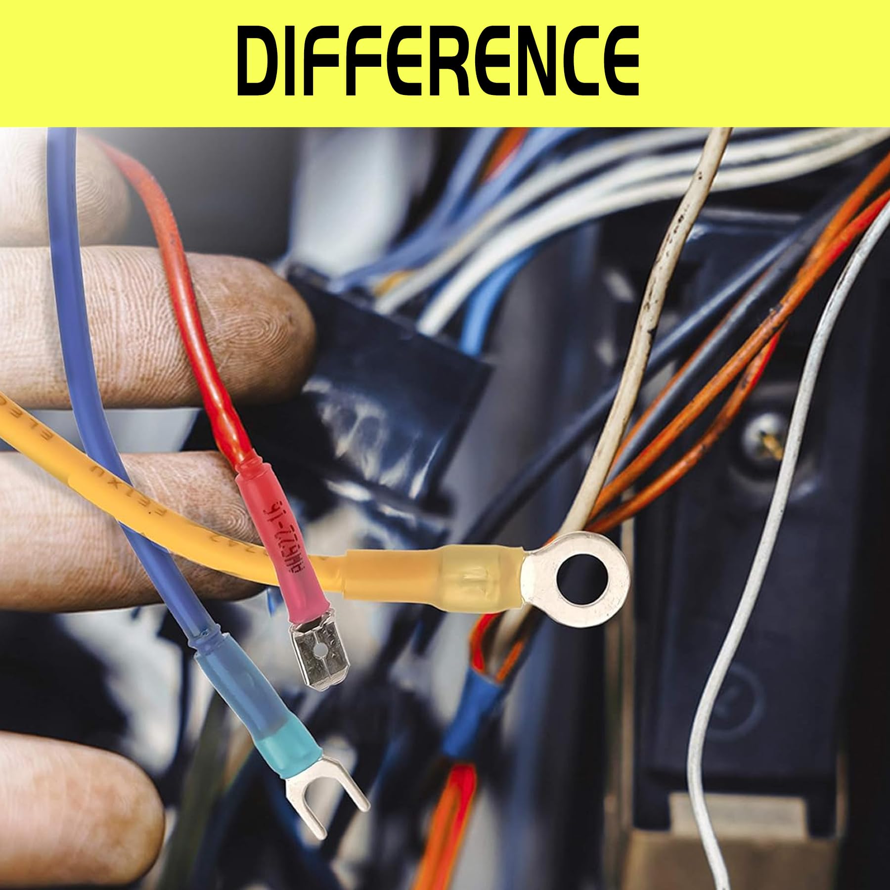 480PCS Heat Shrink Wire Connectors Terminal Seal Electrical Connectors Butt Waterproof and Insulated Wire Terminals kit Ring Fork Spade Connectors for Marine Automotive Truck Wire Joint