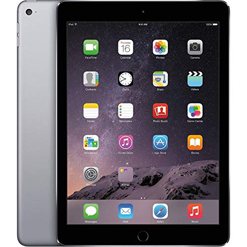 Apple iPad Air 2 9.7in 64GB Cellular Unlocked + WiFi Tablet - Space Gray / Black - MH2M2LLAUS-cr (Renewed)