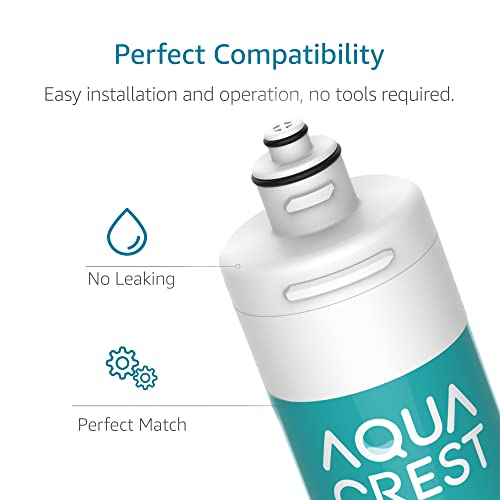 AQUA CREST I2000 2 Under Sink Water Filter, 26K Gallons, Replacement Cartridge for Everpure i2000, MC2, ESO7, MH2, EV9612-22, EV9612-56, EV9607-25, EV9613-21, NSF/ANSI 42 Certified, Pack of 2