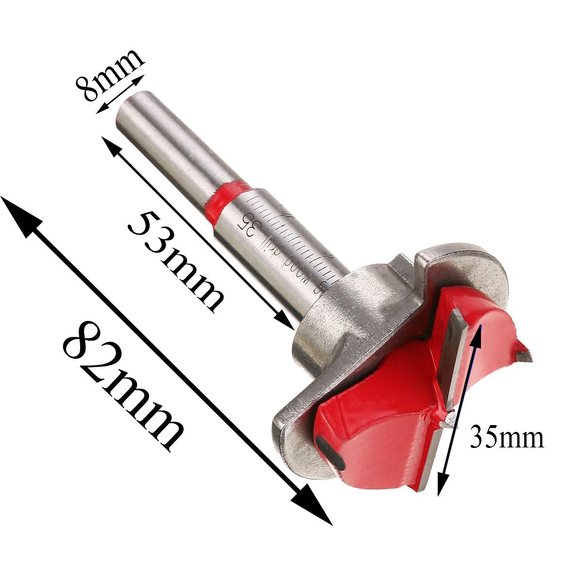 HJ Garden 35mm Forstner Bit Hinge Boring Hole Saw Drill Bit Tungsten Carbide Woodworking Hole Opener Tools