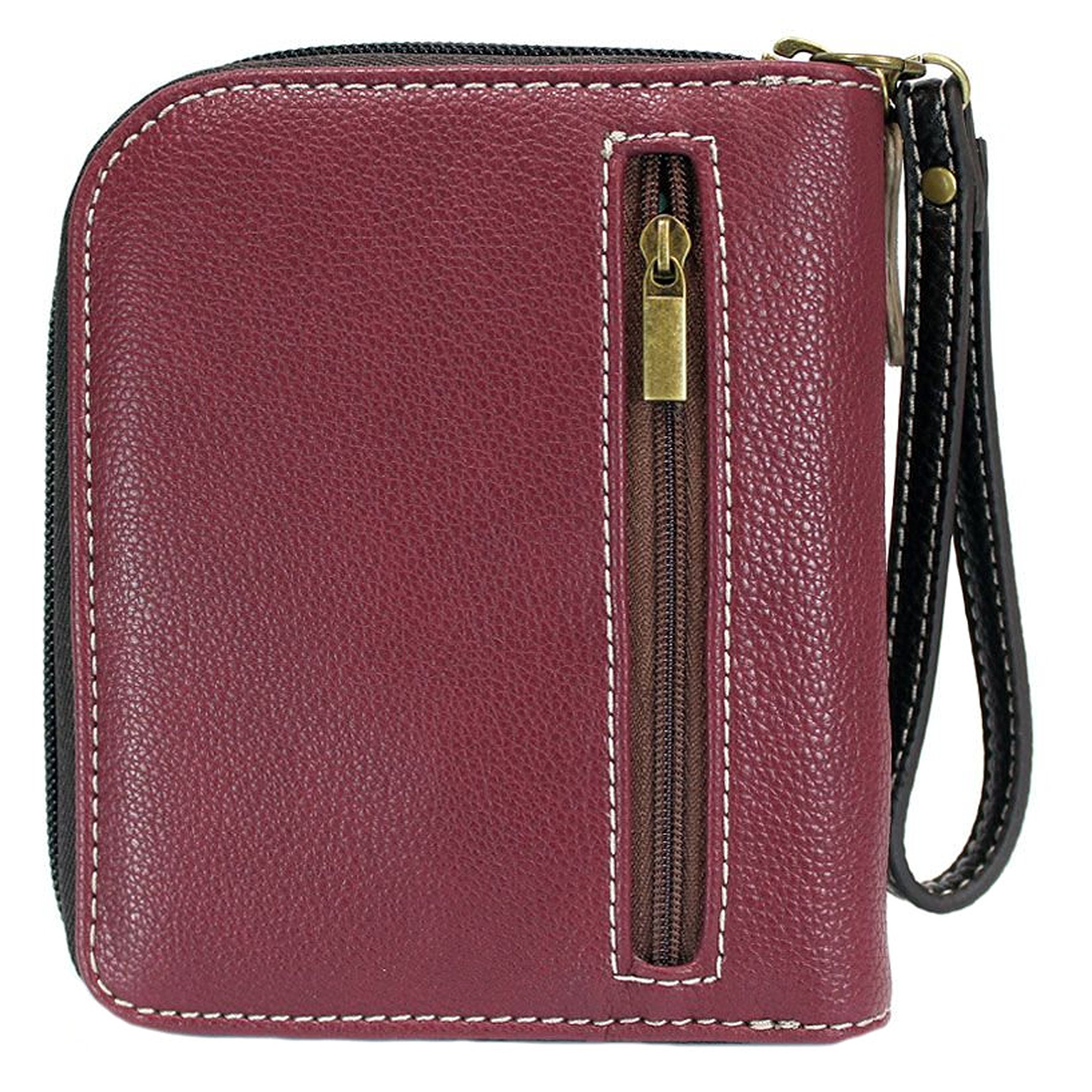 Chala Teal Paw Print Zip-Around Wristlet Wallet Dog Mom Gift