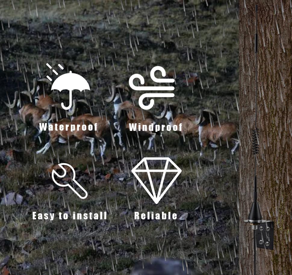 8dBi Waterproof 4g LTE Long Range Cellular Fiberglass Antenna for Wildlife Hunting Trail Camera, Eifagur