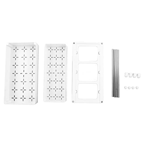 ASHATA Under Sink, Sliding Cabinet Basket, 2 Tier Storage Under Cabinet Bathroom Under Sink Organizers, for Cabinet Sliding Drawers Countertop Pantry Kitchen (White)