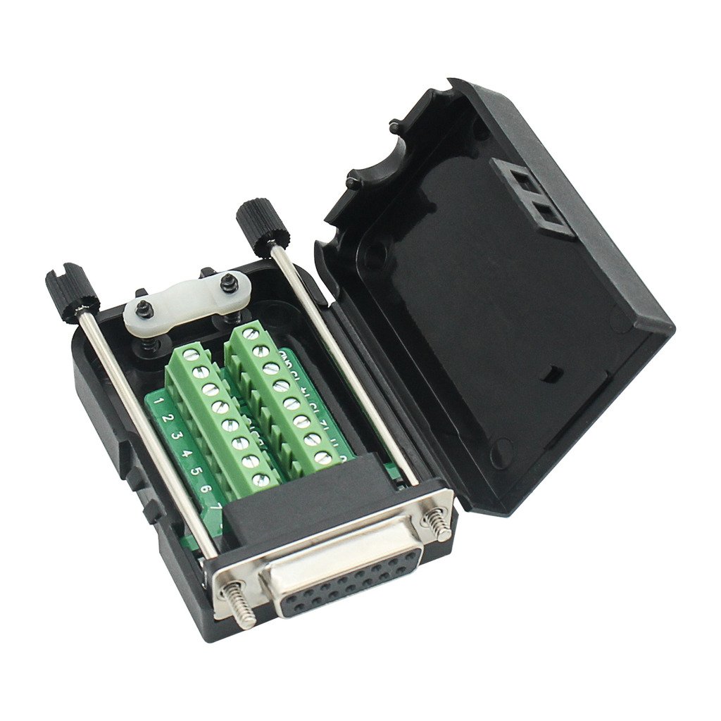 DB15 Breakout Connector Female Adapter 15-pin Port Adapter with Case
