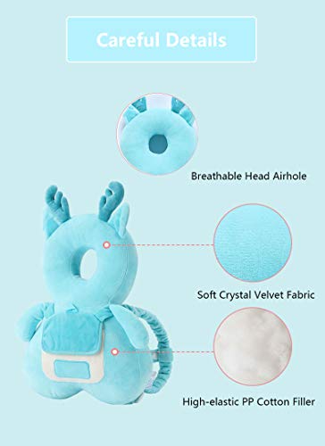 Head Safety Protector Pad for Baby Toddler Walker,Infant Talking Head Protection Backpack Cushion (Yellow Duck)