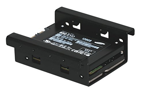 JXSZ Aluminum Dual 2.5" SATA IDE SSD/HDD to 3.5" Mounting Bracket for Desktop PC Drive Bay Kit