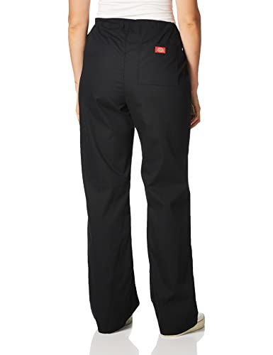 Dickies Men's EDS Signature Unisex Drawstring Scrub Pant, Black, X-Large